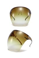China Mirrored Acrylic Protective Face Shield Colorful With Curved Temples for sale