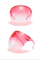 China Mirrored Acrylic Protective Face Shield Colorful With Curved Temples for sale