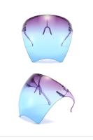China Mirrored Acrylic Protective Face Shield Colorful With Curved Temples for sale
