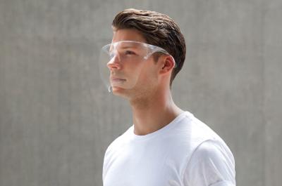 China Double Sided Anti Fog Face Shield , Eyeglass Type Face Shield Oversized Windproof for sale