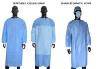China Sterile Disposable Protective Gown Anti Wrinkle Customized Logo for sale