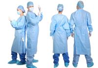 China Sterile Disposable Protective Gown Anti Wrinkle Customized Logo for sale