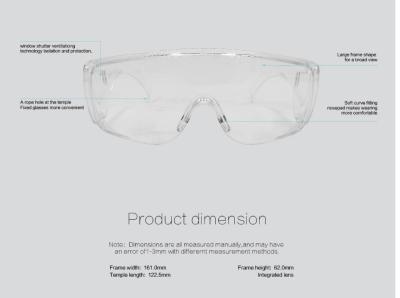 China Protective Anti Scratch Safety Glasses Safety Goggles For Laboratory Eye Protection for sale