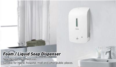 China 1000ml Liquid Hand Sanitizer Dispenser With Table Holder 1.5 CC Refillable Foaming Soap Dispenser for sale