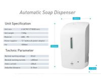 China 1000ml Liquid Hand Sanitizer Dispenser With Table Holder 1.5 CC Refillable Foaming Soap Dispenser for sale