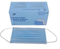 China Blue 3ply Disposable Medical Face Mask With Adjustable Bind for sale