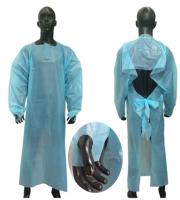 China Medical Protective Cpe Plastic Surgical Gown Easy To Wear And Removal for sale