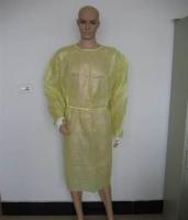 China Waterproof PE Coated PP Isolation Gown Disposable With Elastic Cuff for sale