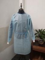 China Waterproof PE Coated PP Isolation Gown Disposable With Elastic Cuff for sale
