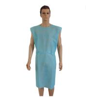 China Sleeveless Disposable Protective Gown Clinic Physical Hospital Patient Uniform for sale