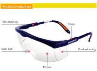 China 38g Dustproof Industrial Safety Medical Goggles Clear PC Protective For Gas Cutting for sale