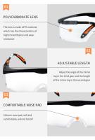China 38g Dustproof Industrial Safety Medical Goggles Clear PC Protective For Gas Cutting for sale