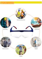 China 38g Dustproof Industrial Safety Medical Goggles Clear PC Protective For Gas Cutting for sale