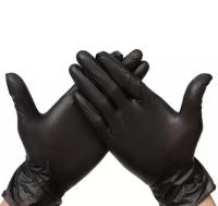 China Breathable Blue Black Disposable Medical Gloves 100% Nitrile Hand Gloves Size S To XL for sale