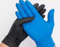 China Breathable Blue Black Disposable Medical Gloves 100% Nitrile Hand Gloves Size S To XL for sale