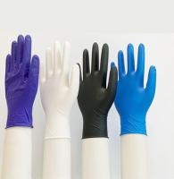 China Breathable Blue Black Disposable Medical Gloves 100% Nitrile Hand Gloves Size S To XL for sale