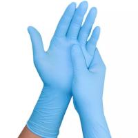 China Breathable Blue Black Disposable Medical Gloves 100% Nitrile Hand Gloves Size S To XL for sale