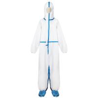 China EN 14126 Disposable Protective Suit , Hooded Disposable Coveralls for sale