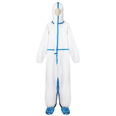 China EN 14126 Disposable Protective Suit , Hooded Disposable Coveralls for sale