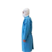 China Blue Sms Medical Isolation Gown Non - Sterile Infection Control for sale