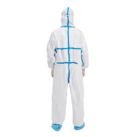 China Odorless Medical Protective Clothing Microporous Disposable Coverall With Hood for sale