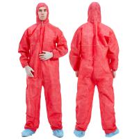China Odorless Medical Protective Clothing Microporous Disposable Coverall With Hood for sale