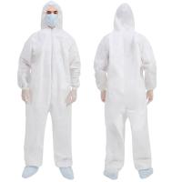China Odorless Medical Protective Clothing Microporous Disposable Coverall With Hood for sale