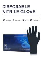 China Black Nitrile Disposable Gloves Chemical Resistance S M L XL XXL Size for sale