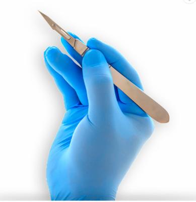 China Blue Nitrile Disposable Gloves Powder Free with CE certificate for sale