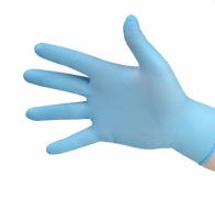 China Blue Nitrile Disposable Gloves Powder Free with CE certificate for sale