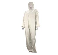 China 65gsm White Disposable Microporous Coveralls With Hood Non Sterile for sale