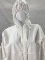 China 65gsm White Disposable Microporous Coveralls With Hood Non Sterile for sale