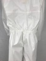 China 65gsm White Disposable Microporous Coveralls With Hood Non Sterile for sale