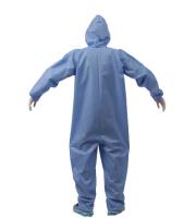 China Level 4 Sterile Disposable Cpe Isolation Gown Fluid Resistant for sale