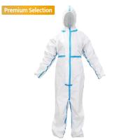 China Disposable Protective Coverall With Hood EN14126 EN ISO13982 EN14605 EN14325 EN13034 for sale
