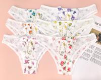 China New Arrival Women Panties High Quality Cotton Wholesale 12pcs/pack Mix Colors One Dozen Women Panties Small Size Panties for sale
