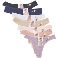 China Girls Thongs Cotton Ready to Ship Women Thongs Mixed Sizes Small Size Wholesale for Girl's Thongs for sale