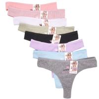 China Women Thongs Cotton High Quality Female Underwear Womens Panties Wholesale Thongs 12pcs/pack Mix Color Thongs Lingerie for sale