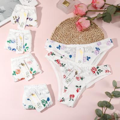 China Hot Selling Women Panties High Quality Cotton Wholesale 12pcs/pack Mix Colors One Dozen Women Panties Small Size Panties for sale