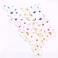 China Wholesale Printing Flowers New Come Love Buckle Decoration High Quality Cotton Brief for Women for sale