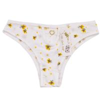 China Wholesale Printing Flowers New Come Love Buckle Decoration High Quality Cotton Brief for Women for sale