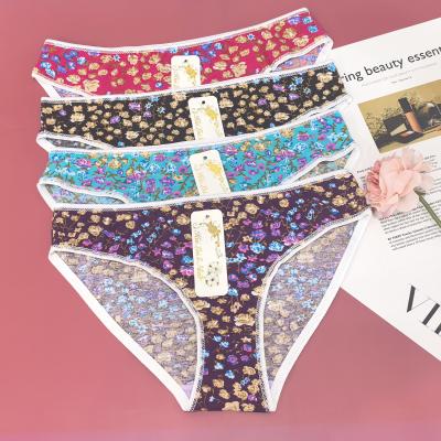 China Cotton Underwear Ladies Small XL-2XL Mixed Color Mixed Code 12 Pack Best Selling Printed Ladies Underwear for sale
