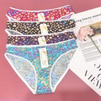 China Cotton Underwear Ladies Small XL-2XL Mixed Color Mixed Code 12 Pack Best Selling Printed Ladies Underwear for sale