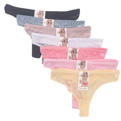 China Women Panties Thongs Lace Sexy Lingerie High Quality Cotton Thongs Lingerie Undergarments Thong for Women for sale