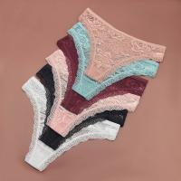 China Best Selling Thongs for Women Wholesale 12PCS/Pack Lace Sexy Thongs Panties Mix All Colors Evenly in One Pack Women Thongs for sale