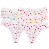 China New Arrival Panties Thongs Cotton Kailaisiniao New Printed Flowers 12pcs/dozen Mix Colors Printed Thongs for Women for sale