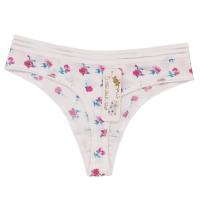 China New Arrival Panties Thongs Cotton Kailaisiniao New Printed Flowers 12pcs/dozen Mix Colors Printed Thongs for Women for sale