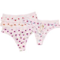 China New Arrival Panties Thongs Cotton Kailaisiniao New Printed Flowers 12pcs/dozen Mix Colors Printed Thongs for Women for sale