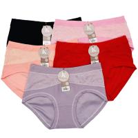 China High Quality Women's Panties Breathable Cotton Underwear Sexy Adults Plus Size Knitted Jacquard Panty for sale