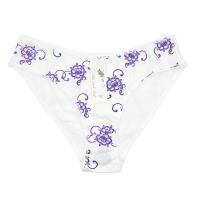 China Women's Printed Flowers Cotton Underwear High Quality Spandex Lingerie Hipster Briefs  Low-Rise Women Panties Underwear for sale